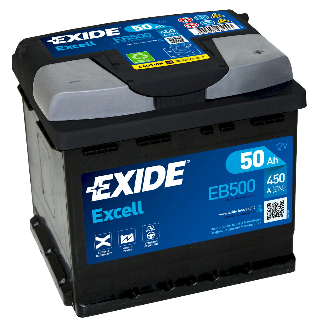 Exide EB500 - Exide Startbatterier op til 100Ah