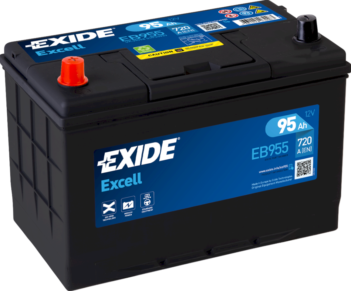 EB955 - EXCELL - Exide Startbatterier op til 100Ah 95Ah - EB955