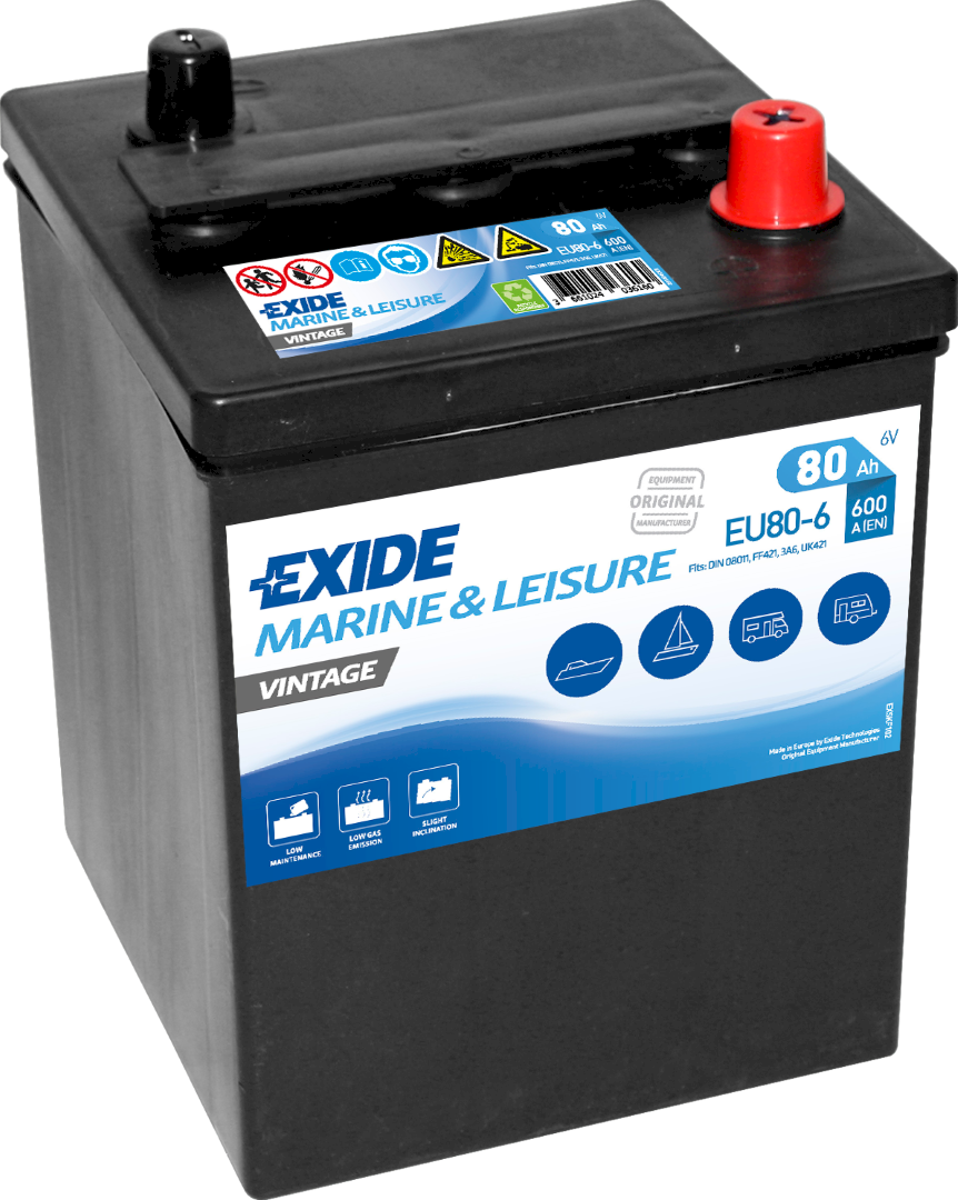 EU80-6 - CLASSIC CARS - Exide 80Ah - EU80-6