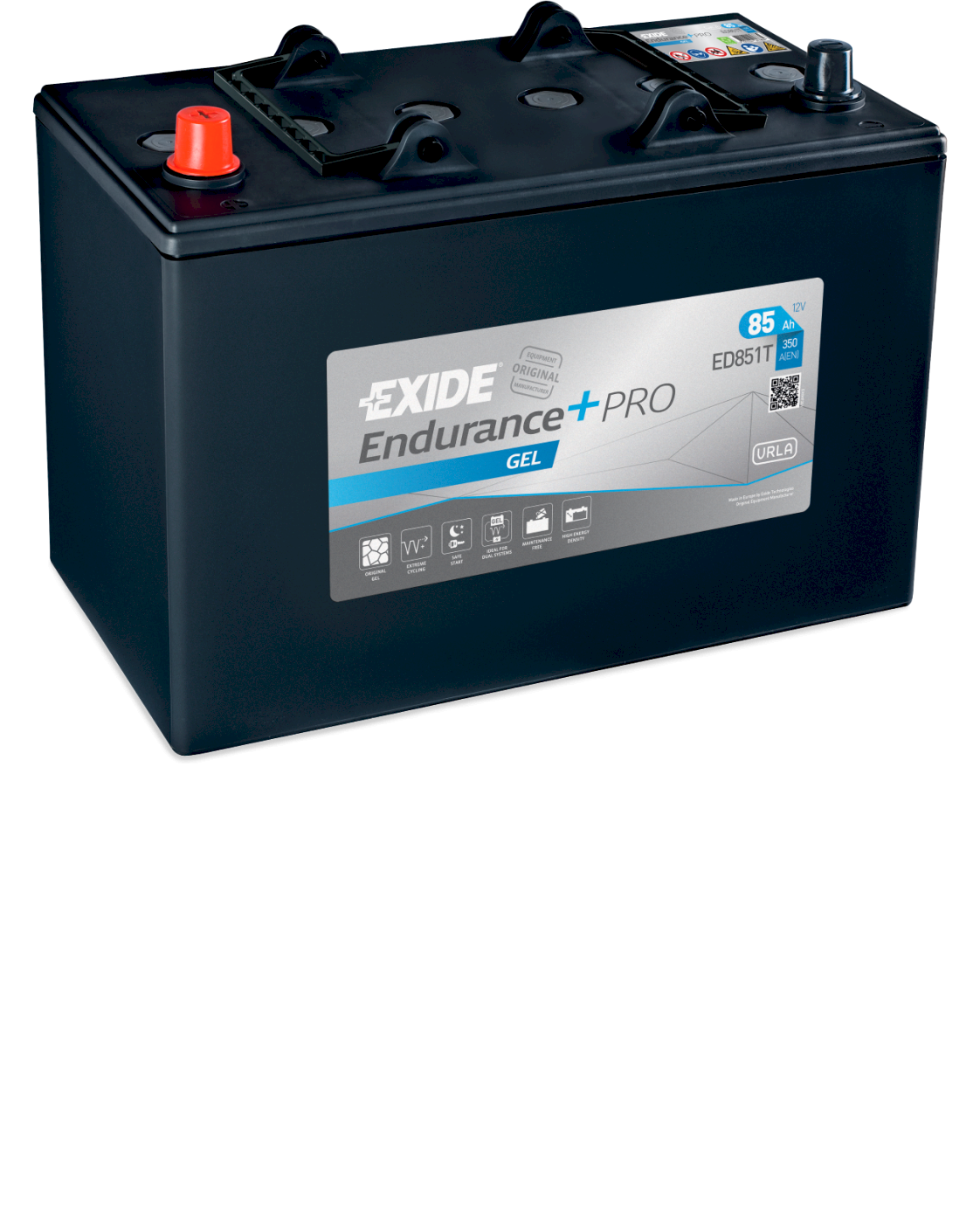 Exide Startbatteri Endurance +PRO 12V 85AH 350CCA GEL