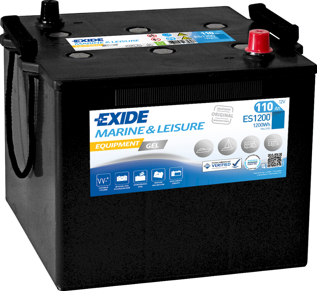 ES1200 - GEL - Exide Marine og Camping 110Ah - ES1200
