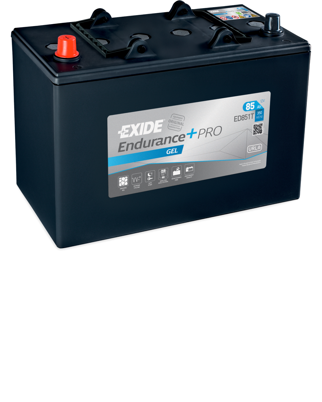 Exide Startbatteri Endurance +PRO 12V 85AH 350CCA GEL