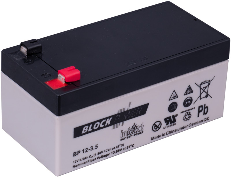 Intact Block-Power AGM Batteri 12V 3,5AH