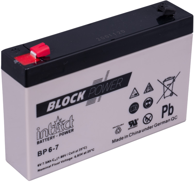 Intact Block-Power AGM Batteri 6V 7AH