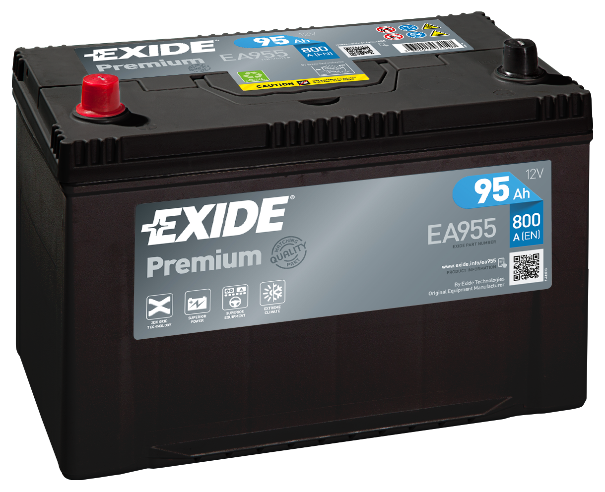 Exide EA955 - PREMIUM - Exide Startbatterier op til 100Ah 95Ah